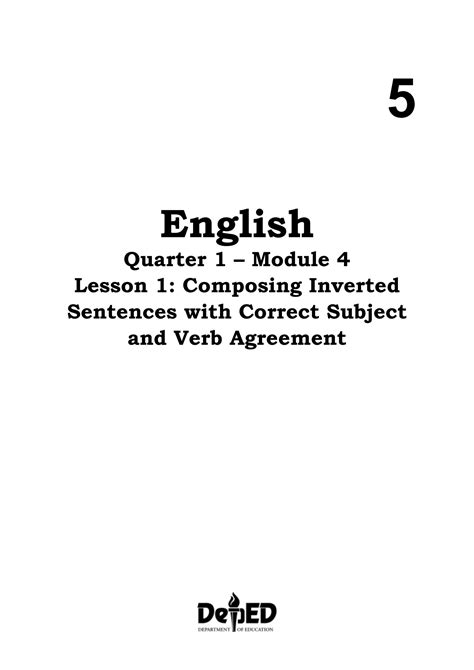 Solution English Q Mod Lesson Composinginvertedsentences V