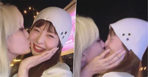 전소미 현아 향한 볼뽀뽀→입맞춤까지 Jyp 출신의 찐한 우정 포착 조선비즈