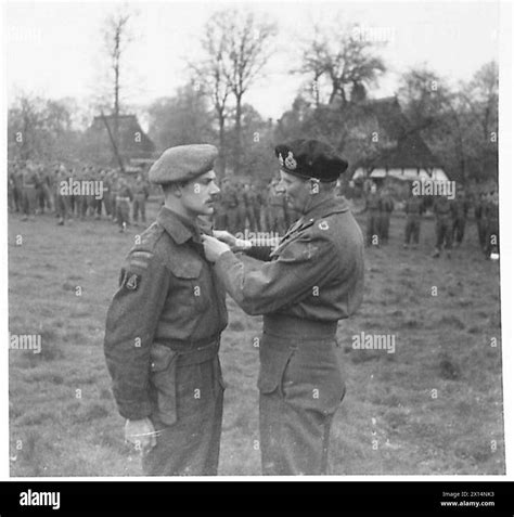 Field Marshal Montgomery Decorates Desert Rats Captain R A Reid 2