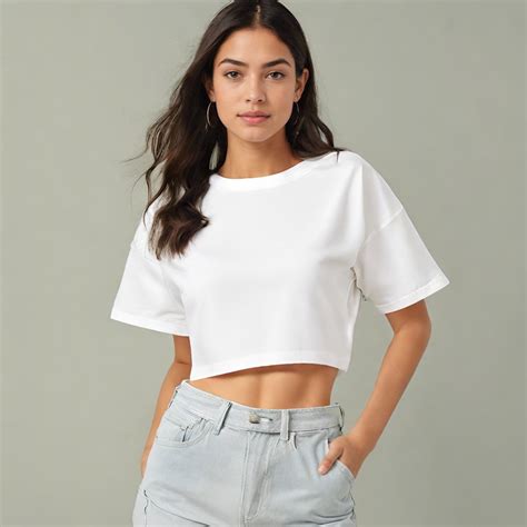 White Oversized Crop Top Legong Clothes