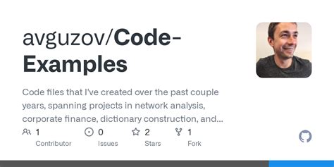 Github Avguzovcode Examples Code Files That Ive Created Over The