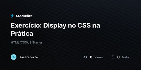 Exercício Display No Css Na Prática Stackblitz