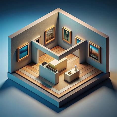 Premium Photo Isometric Art Gallery