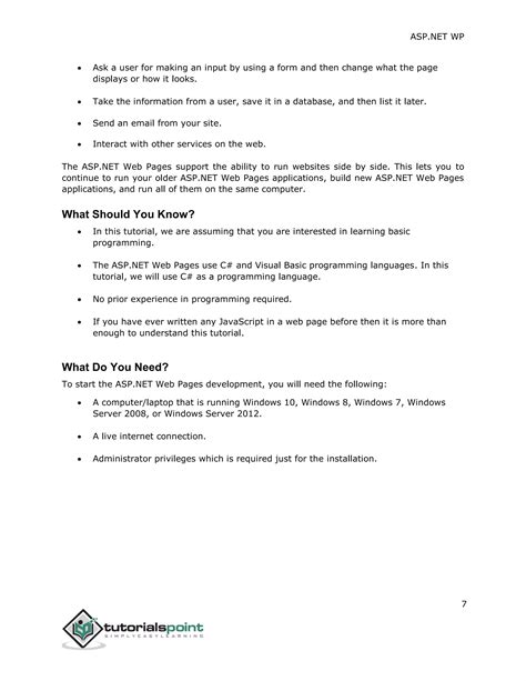 Asp Net Wp Tutorial PDF
