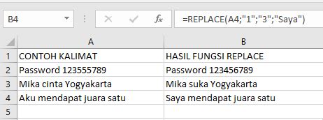 Contoh Fungsi REPLACE Microsoft Excel Portal Ilmu Com