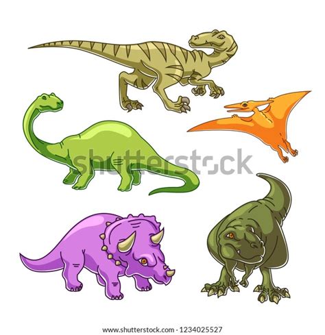 Dinosaur Vector Pack Stock Vector Royalty Free 1234025527 Shutterstock