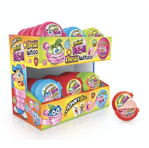 Mini Roll Tattoo Bubble Gum 18g The Sweetseria