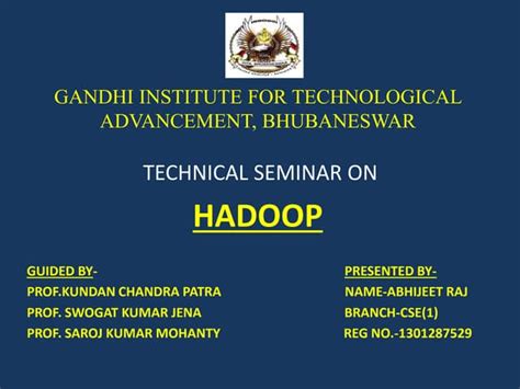 Ppt On Hadoop Pptx Computing Technology And Computing