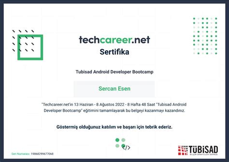 Android Developer Bootcampkotlin Sürecini Başarıyla Tamamlamış Bulunmaktayım Sercan Esen