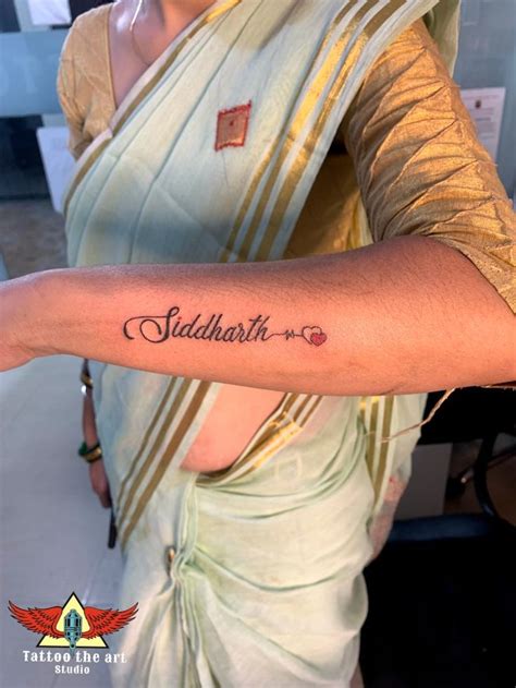 Siddharth Name Tattoo With Heart Beat 🙌😍 Name Tattoo Tattoos Small