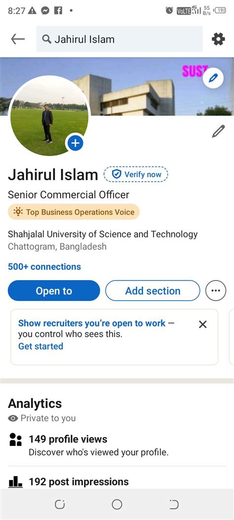 Jahirul Islam On Linkedin Thanks To Linkedin For Giving Me The Top