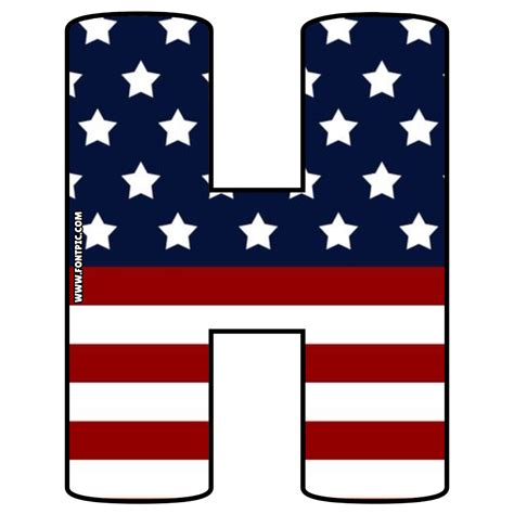 USA Letter H FontPic