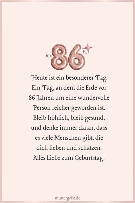 Die Schönsten Glückwünsche Zum 86 Geburtstag Mit Viel Liebe Und Respekt
