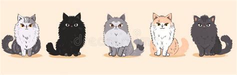 Gatos Lindos Ajustar Símbolos Animales De Mascota Iconos De Gatos