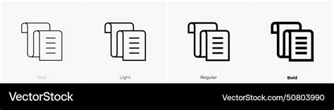 Backlog Icon Thin Light Regular And Bold Style Vector Image