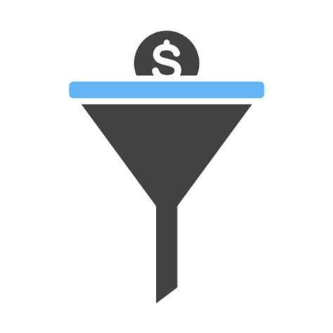 Sales Funnel Generic Blue Icon