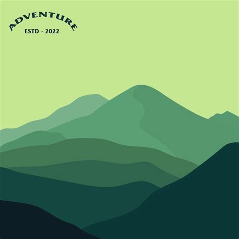 Premium Vector Vintage Landscape Vector Design