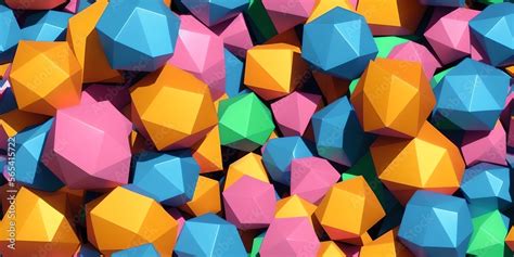 Seamless Geometric 3d Background With Parametric Shapes Platonic Hexagons Gradient Background