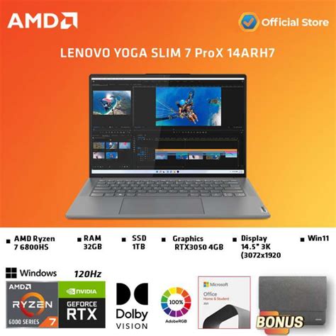 Jual Lenovo Yoga Slim Prox Arh Jid Ryzen Hs Creator Gb Tbssd Rtx Gb
