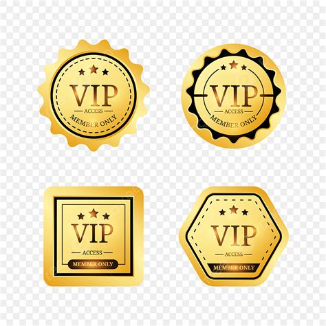 황금 Vip 휘장 컬렉션 별 일러스트 요인 배지 벡터 Png 일러스트 및 벡터 에 대한 무료 다운로드 Pngtree