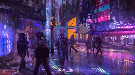 Fond d écran gens art numérique ville futuriste ouvrages d art