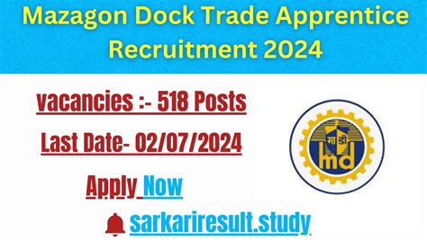 Mazagon Dock Trade Apprentice Recruitment 2024 Sarkari Result