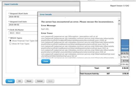 null uri error when running jasper report products jaspersoft community