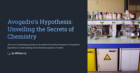 Avogadro S Hypothesis Unveiling The Secrets Of Chemistry