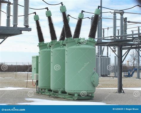 High Voltage Circuit Breakers Stock Image Image Of Substation