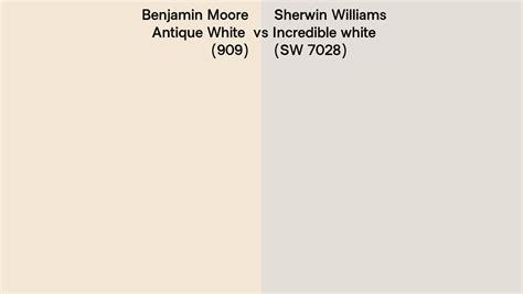 Benjamin Moore Antique White 909 Vs Sherwin Williams Incredible White