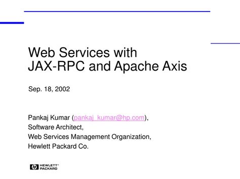 ppt web services with jax rpc and apache axis powerpoint presentation