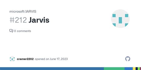 Jarvis · Issue 212 · Microsoftjarvis · Github