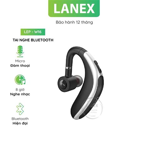 Tai Nghe Bluetooth Lanex Lep W16 1 Bên V5 0 Có Mic Shopee Việt Nam