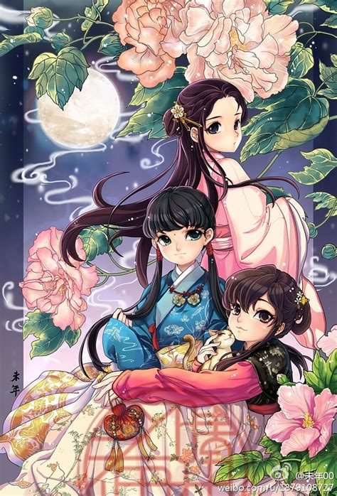 穿汉服的女孩们 堆糖，美图壁纸兴趣社区
