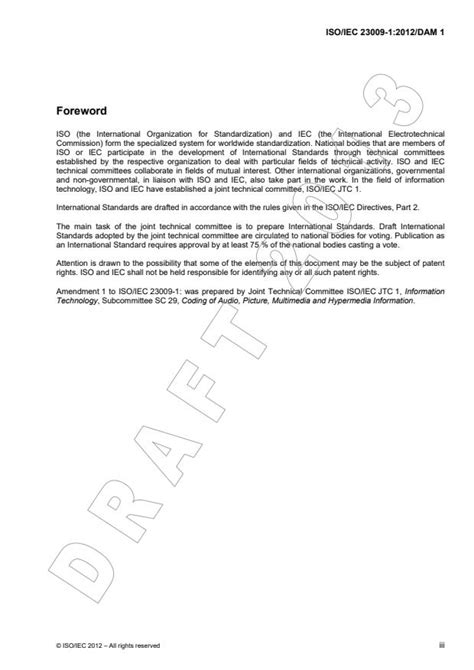 ISO IEC 23009 1 2012 DAmd 1 Support For Event Messages And Extended Audio Channel Configuration