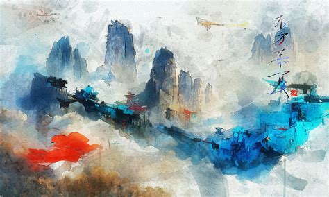 敦煌塞外 飞天之路（水彩风格）打包氧气 站酷zcool