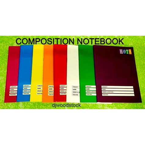 Composition Notebook Assorted Colors Approximately 80 Leaves Sold Per