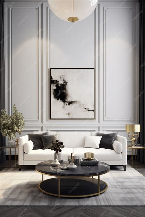 현대 거실 인테리어 디자인 Ai 생성 이미지