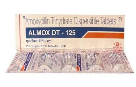 125mg Almox Dt Amoxicillin Trihydrate Dispersible Tablets Ip At ₹ 40