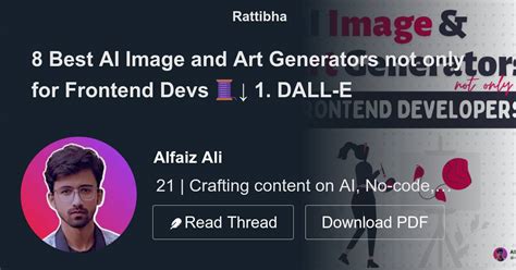 8 Best Ai Image And Art Generators Not Only For Frontend Devs 🧵↓