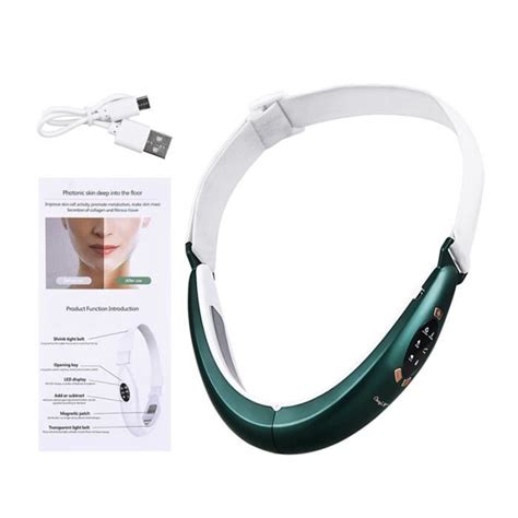 Appareil massage manuel ceinture de levage du menton ligne V lumière rouge lumière bleue LED