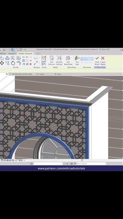 Classic Entrance In Revit Arabic Pattern In Revit Architecture Revit Revittutorials Youtube