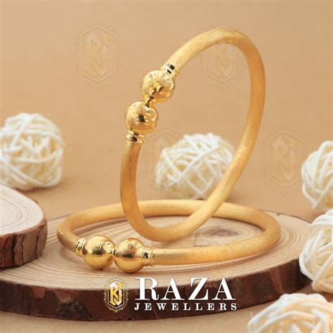 Gold Pipe Bangles Raza Jewellers