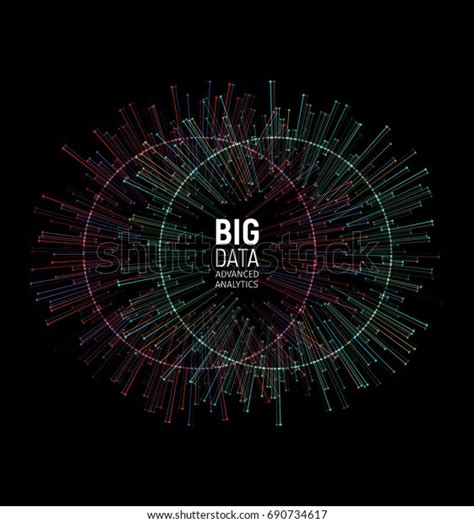 Big Data Abstract Vector Visualization Lines Stock Vector Royalty Free