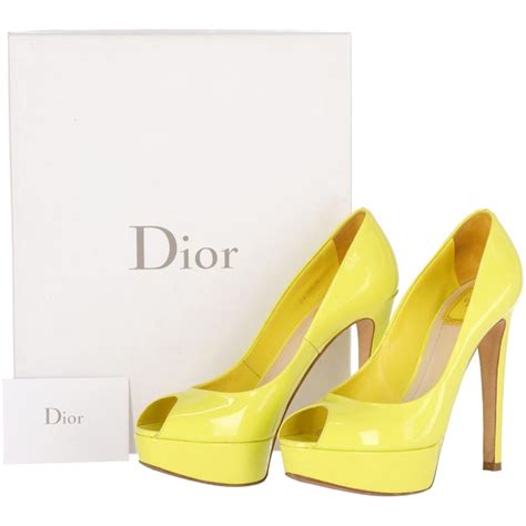 2000s Dior Yellow Lemon Patent Leather Heels Shoes At 1stdibs 2000s
