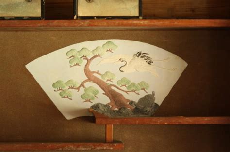 津和野町の鏝絵 藤井家の松に鶴亀 島根の滝宝探し