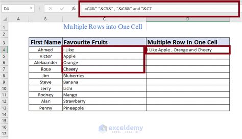 How To Combine Multiple Rows Into One Cell In Excel ExcelDemy