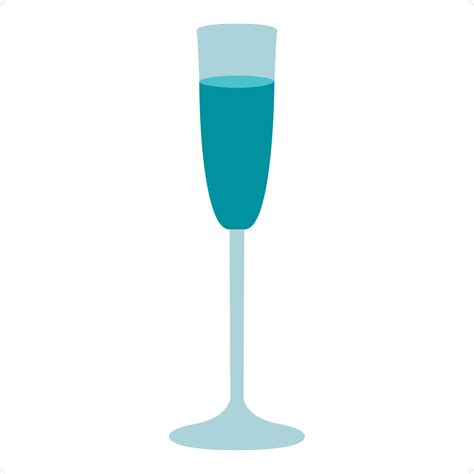 Champagne Flute Flat Art 12667192 Vector Art At Vecteezy