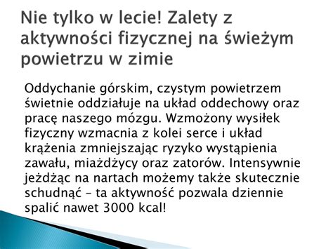 PPT Aktywność fizyczna na świeżym powietrzu PowerPoint Presentation