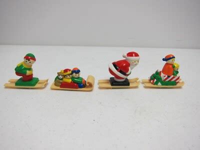 Santas Ski Slope Mr Christmas Replacement Piece Skiers Lot Of 4 Ebay